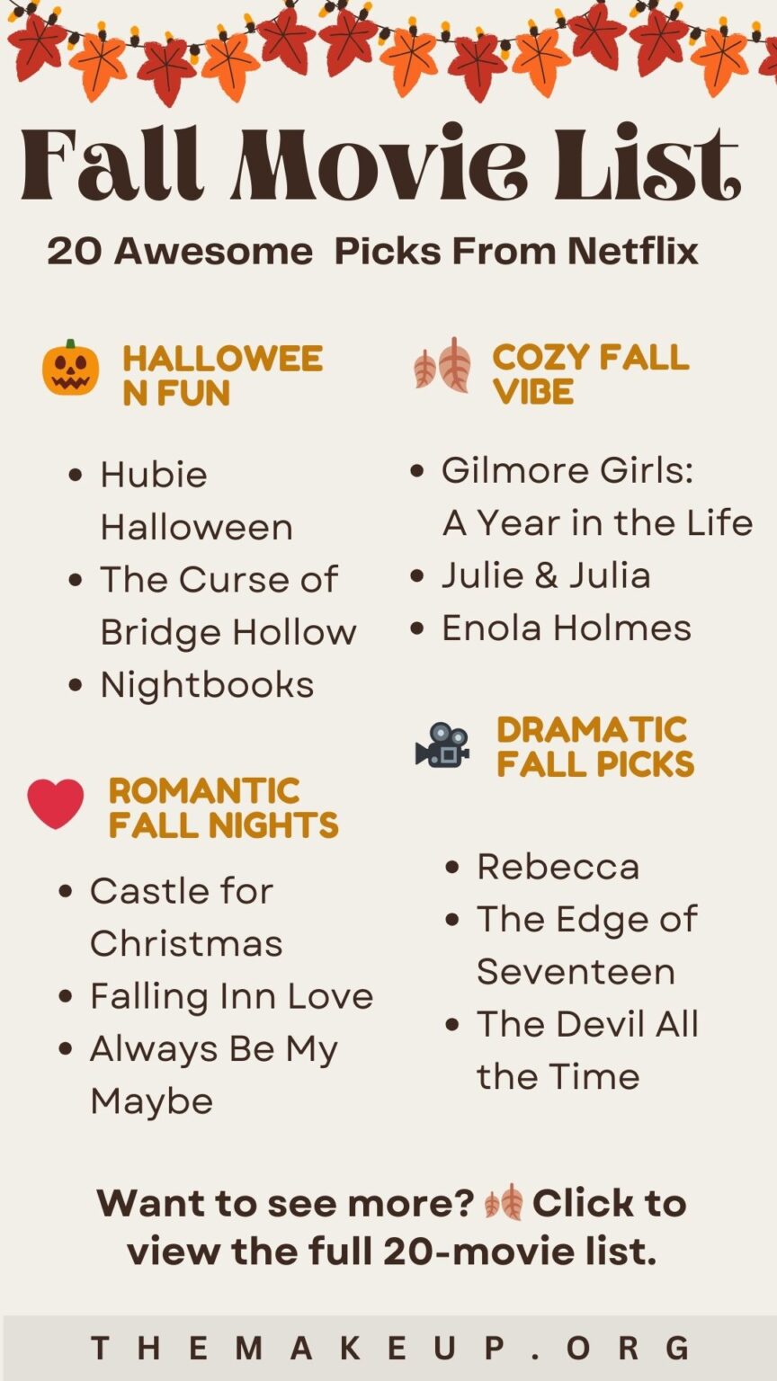 20 Must-Watch Fall Movies on Netflix | Cozy, Romantic & Spooky Picks ...