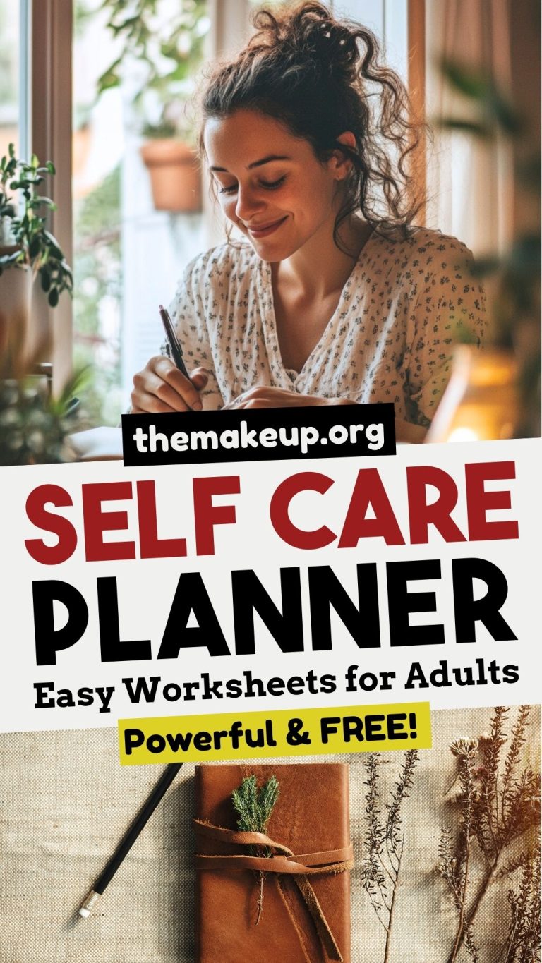Easy Yet Powerful Printable Self-Care Planner Worksheets for Adults ...