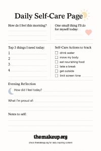 Easy Yet Powerful Printable Self-Care Planner Worksheets for Adults ...